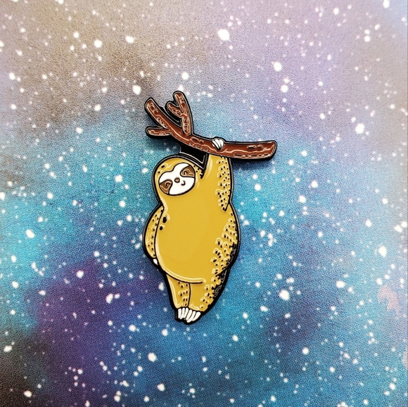 None | Jewelry | Sloth Hanging Enamel Pin | Poshmark